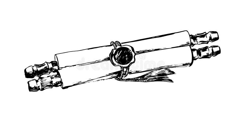 Hand Drawn Scroll Parchment Sketch Illustration. Vector Black Ink ...