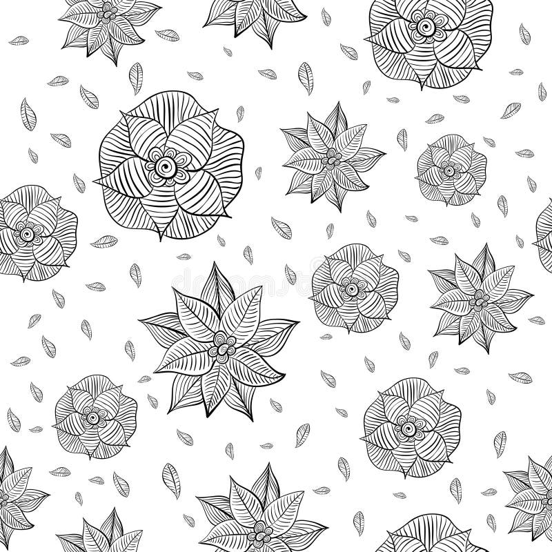 Hand Drawn Seamless Background Image Stock Vector - Illustration of ...