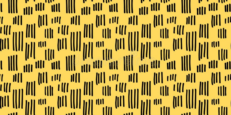 Hand Drawn Seamless Black and Yellow Pattern Stock Vector ...