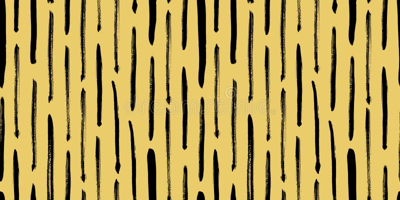 Hand Drawn Seamless Black and Yellow Pattern Stock Vector ...