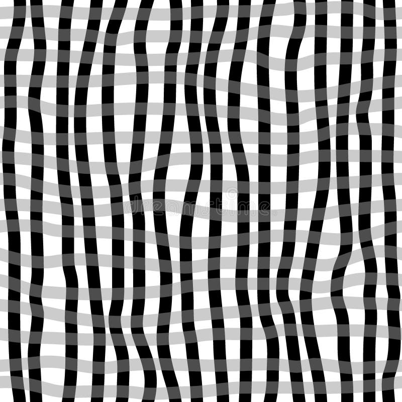 Hand Drawn Seamless Checkered Pattern Stock Vector - Illustration of ...