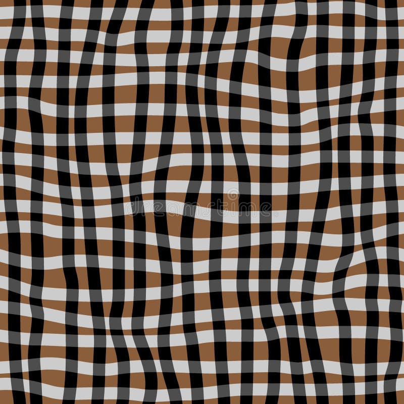 Hand Drawn Seamless Checkered Pattern Stock Vector - Illustration of ...