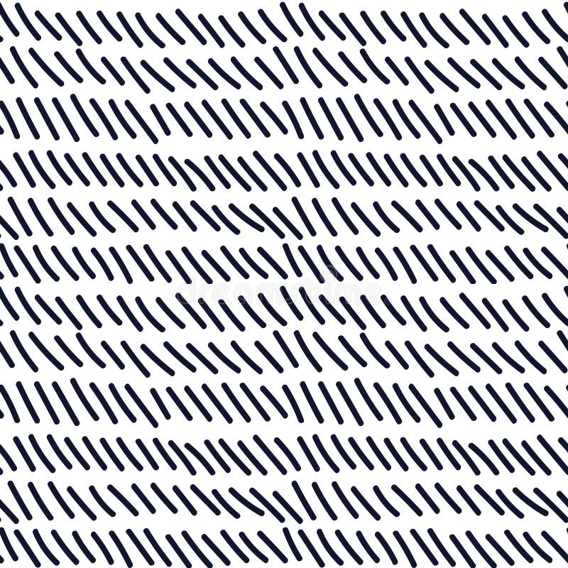 Hand Drawn Seamless Indigo Dashed Line Texture Stock Illustration ...