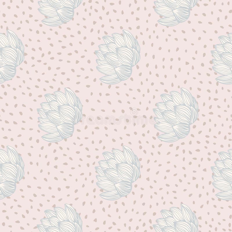 Seamless Pattern Lotus Flower Dots Stock Illustrations – 626 Seamless ...