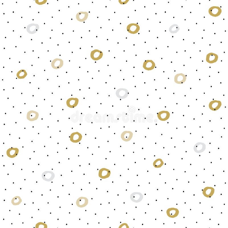 Hand Drawn Seamless Micropattern with Textured Irregular Dots, Spots ...