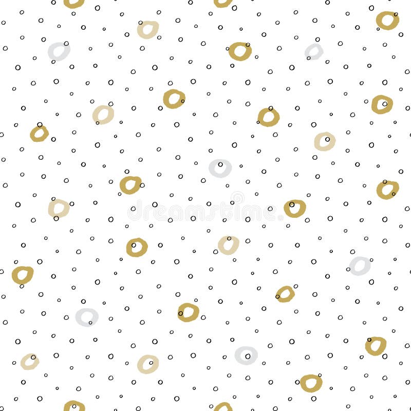 Hand Drawn Seamless Micropattern with Textured Irregular Dots, Spots ...