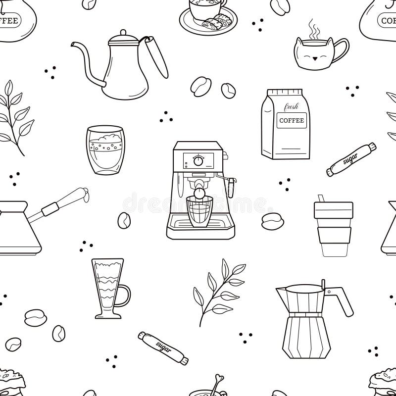 Coffee Brewing Elements Stock Illustrations 277 Coffee Brewing Elements Stock Illustrations