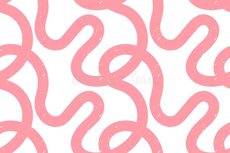 Hand Drawn Seamless Pattern with Cute Squiggles with Texture Noise ...