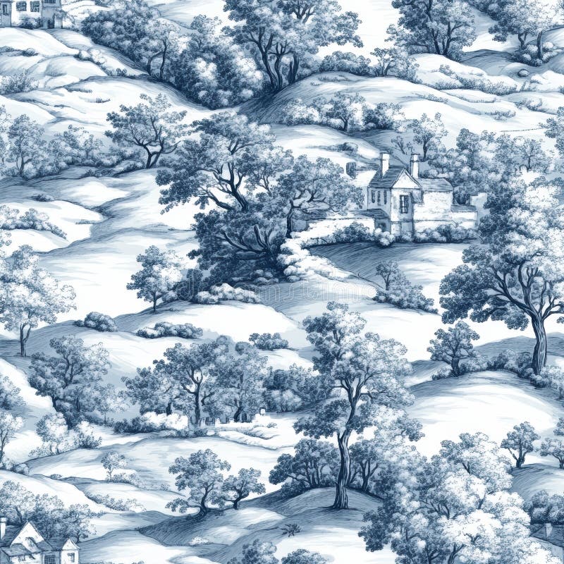 Hand-Drawn Seamless Pattern in High Fidelity Stock Illustration ...