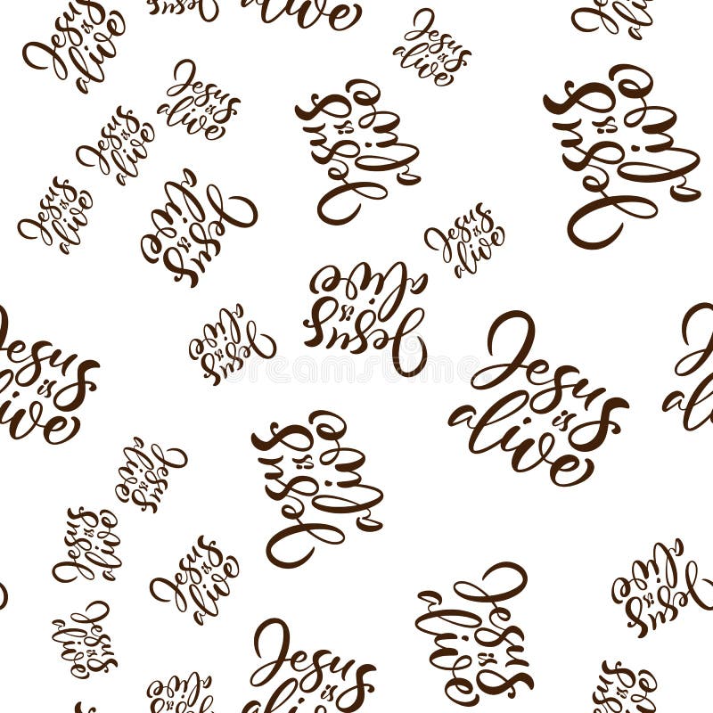 Jesus Text on White Background. Calligraphy Lettering Vector ...