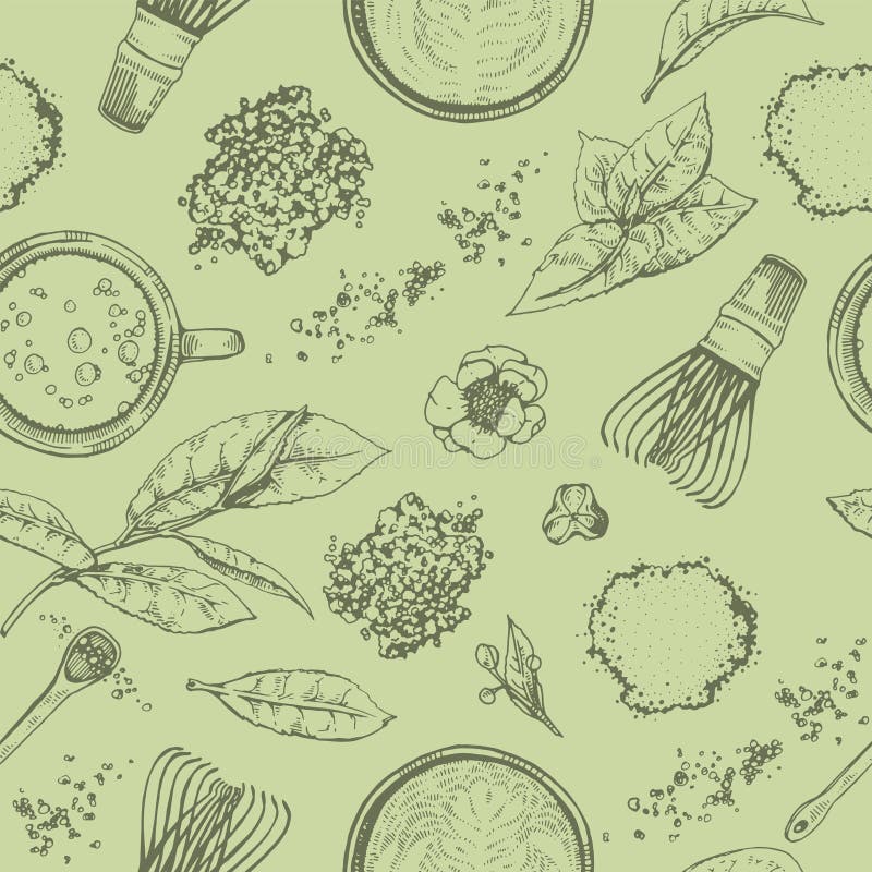 Matcha Leaves Stock Illustrations – 1,347 Matcha Leaves Stock ...