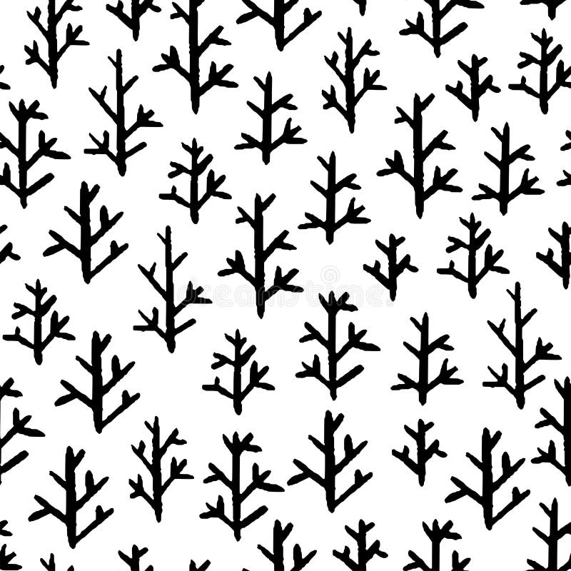 Hand Drawn Seamless Pattern. Stock Vector - Illustration of material ...