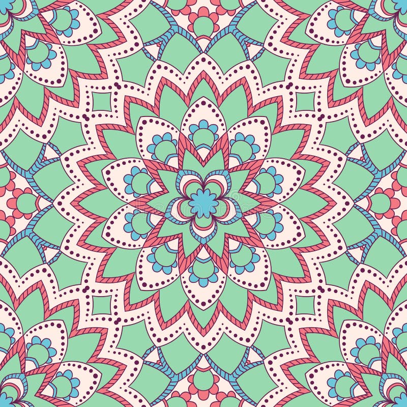 Hand Drawn Seamless Pattern Stock Vector - Illustration of boho, ethnic ...