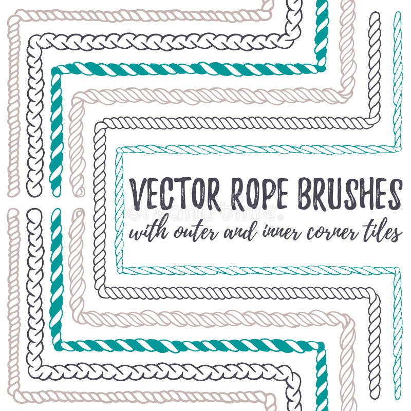Rope Brushes stock vector. Illustration of thread, brown - 41675307