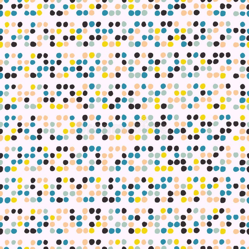 Hand Drawn Seamless Pattern with Round Shapes. Wrapping, Wall Art ...