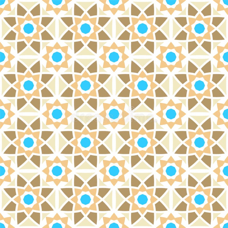 Hand Drawn Seamless Pattern of Square Ceramic Tile. Ornate Patchwork Pattern Design. Typical ...