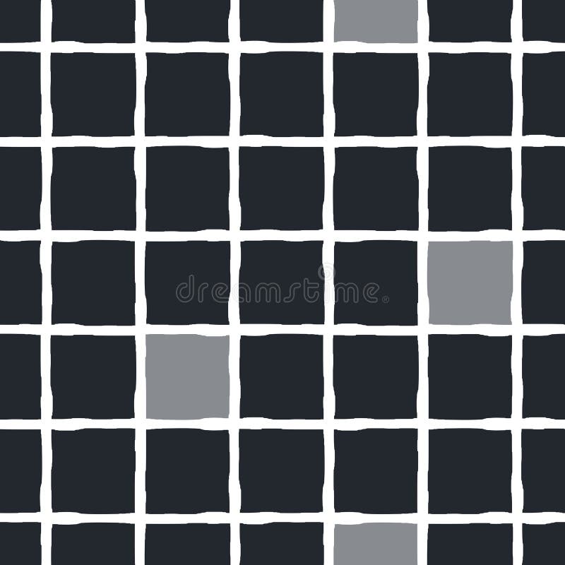 Hand Drawn Seamless Pattern with Square Shaped. Stock Vector ...
