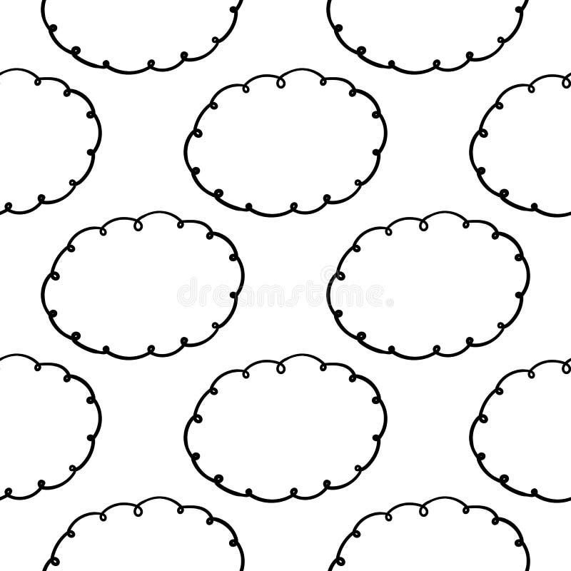 Hand Drawn Seamless Pattern Text Box 4 Stock Vector - Illustration of ...