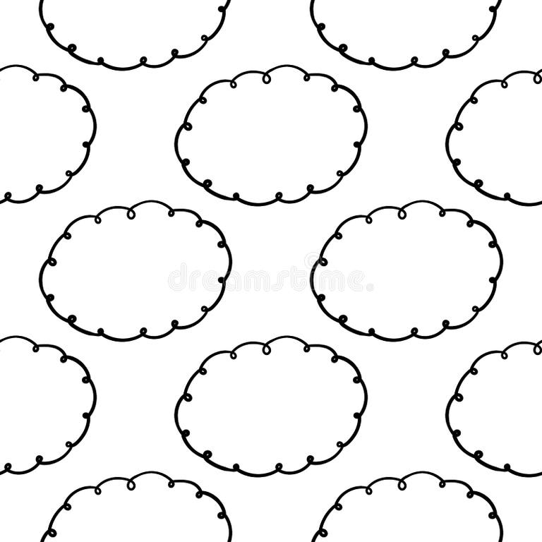 Hand Drawn Seamless Pattern Text Box 4 Stock Vector - Illustration of ...