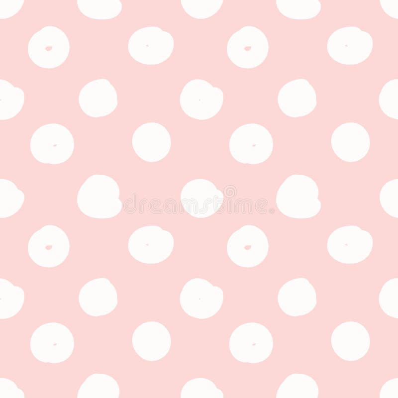 Hand Drawn Seamless Pink Dot Texture Stock Illustration - Illustration ...