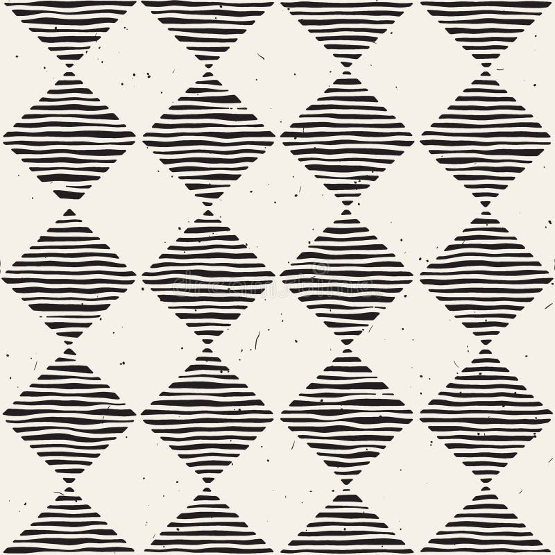 Hand Drawn Seamless Repeating Pattern with Checker Lines Tiling. Grungy ...