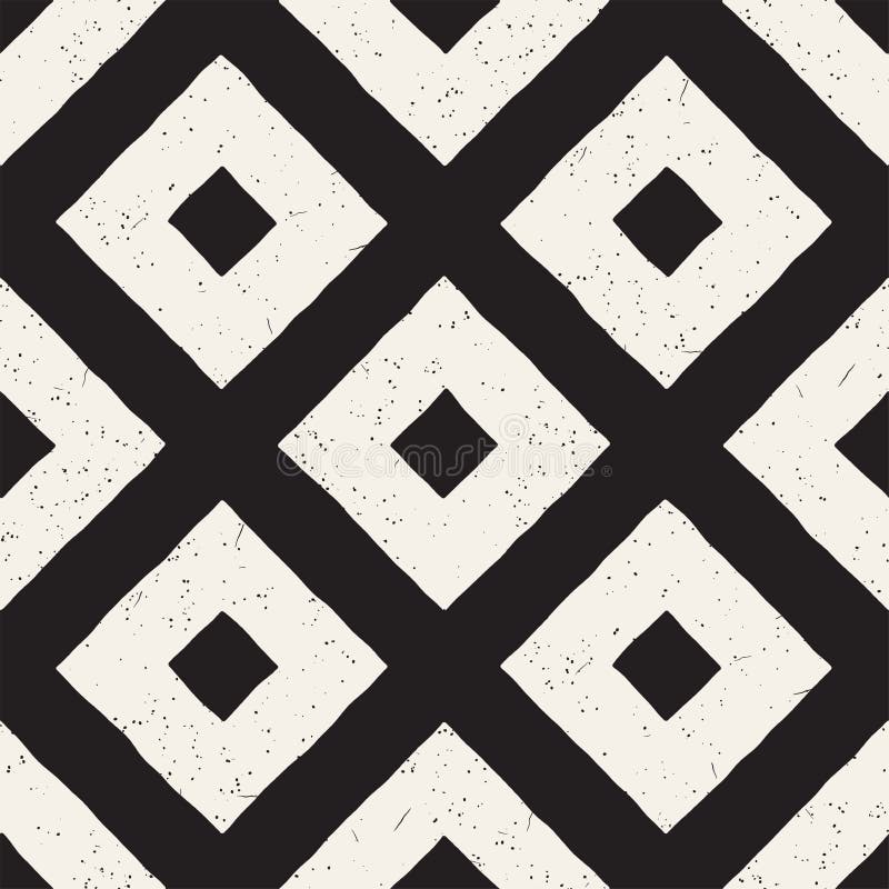 Hand Drawn Seamless Repeating Pattern with Lines Tiling. Grungy ...