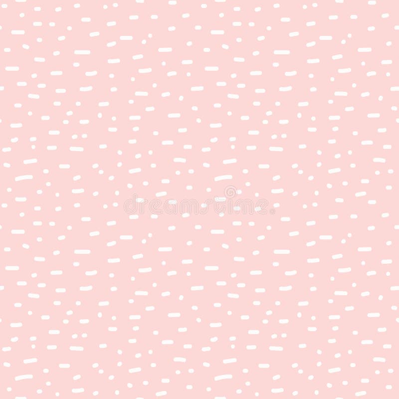 Hand Drawn Seamless Rose and White Irregular Dotted Line Texture Stock ...