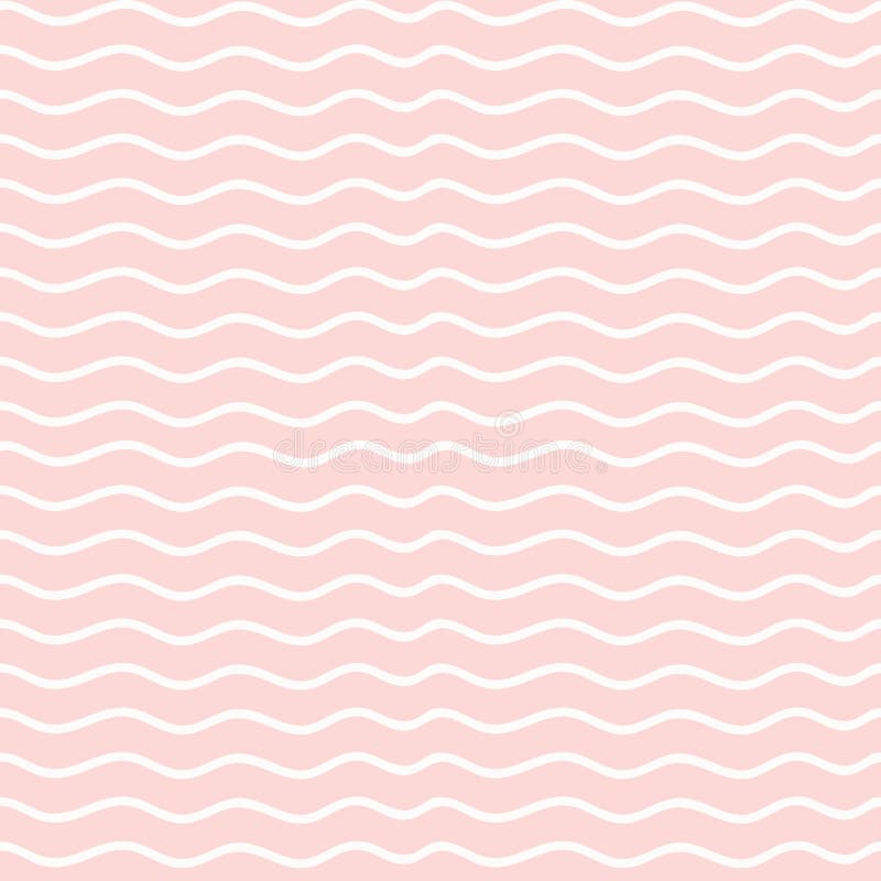 Hand Drawn Seamless Rose and White Irregular Wave Line Texture Stock ...