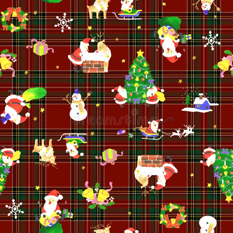 Hand Painted Christmas Night,Cute Santa Claus Christmas Hand Drawn ...