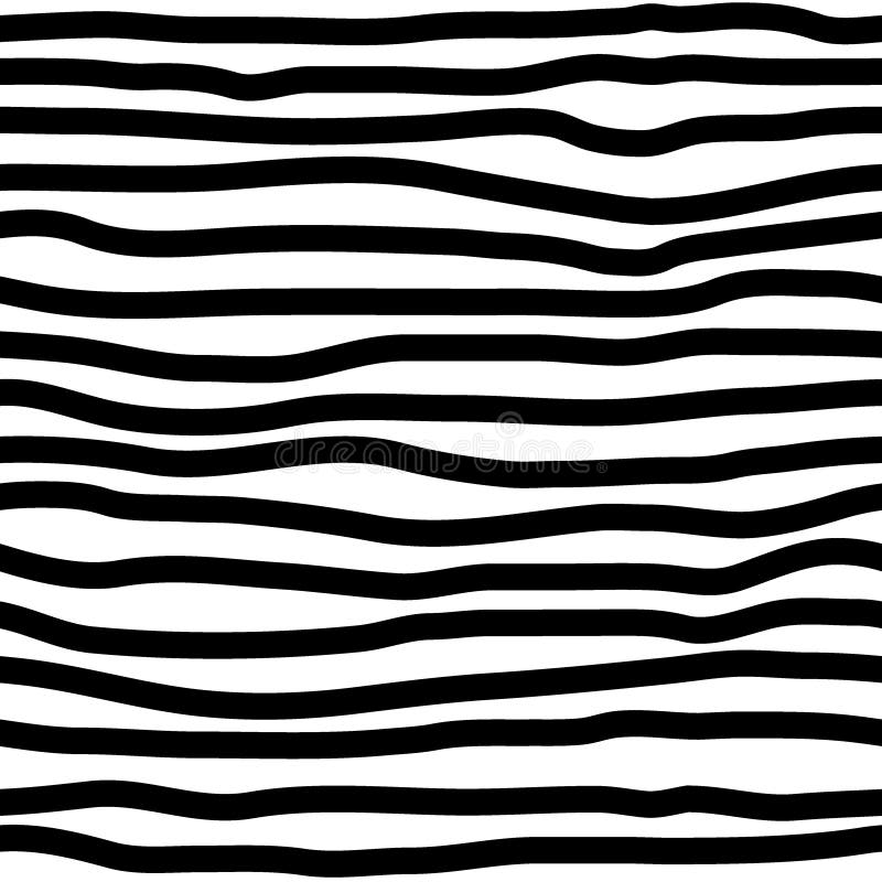 Hand Drawn Seamless Striped Pattern Stock Vector - Illustration of ...