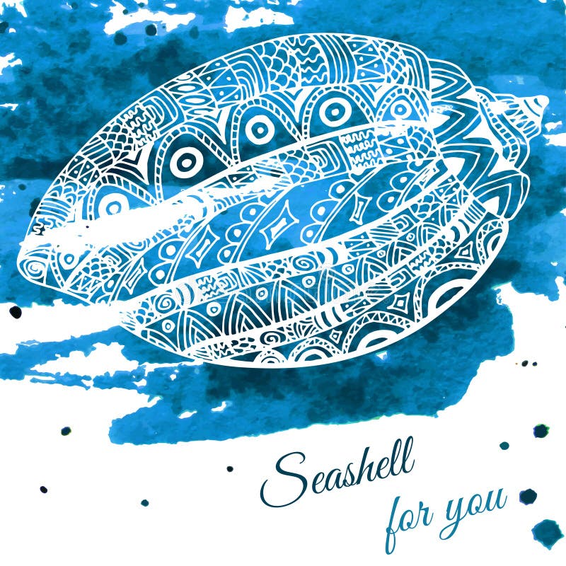 Seashell Motif Stock Illustrations – 191 Seashell Motif Stock ...