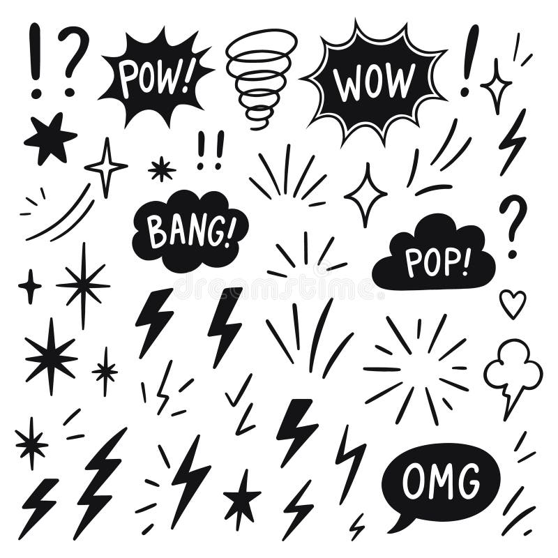 Comic Speech Bubbles Retro Collection. Vector Stock Image - Image of ...