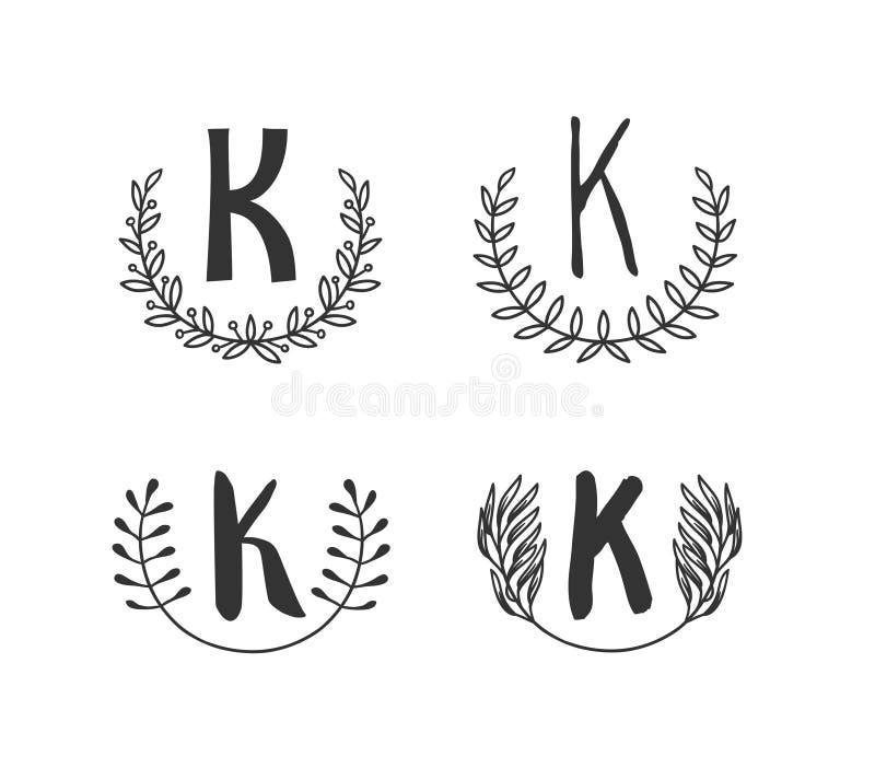 Capital Letter K Monogram Logo Stock Illustrations – 1,580 Capital ...