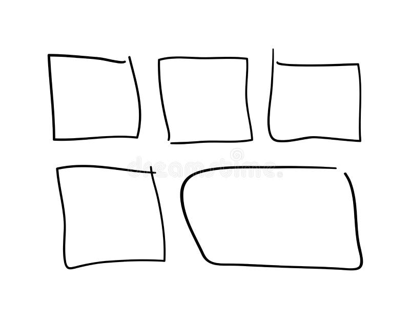 Squares Doodle Set Vector Stock Illustrations – 735 Squares Doodle Set ...