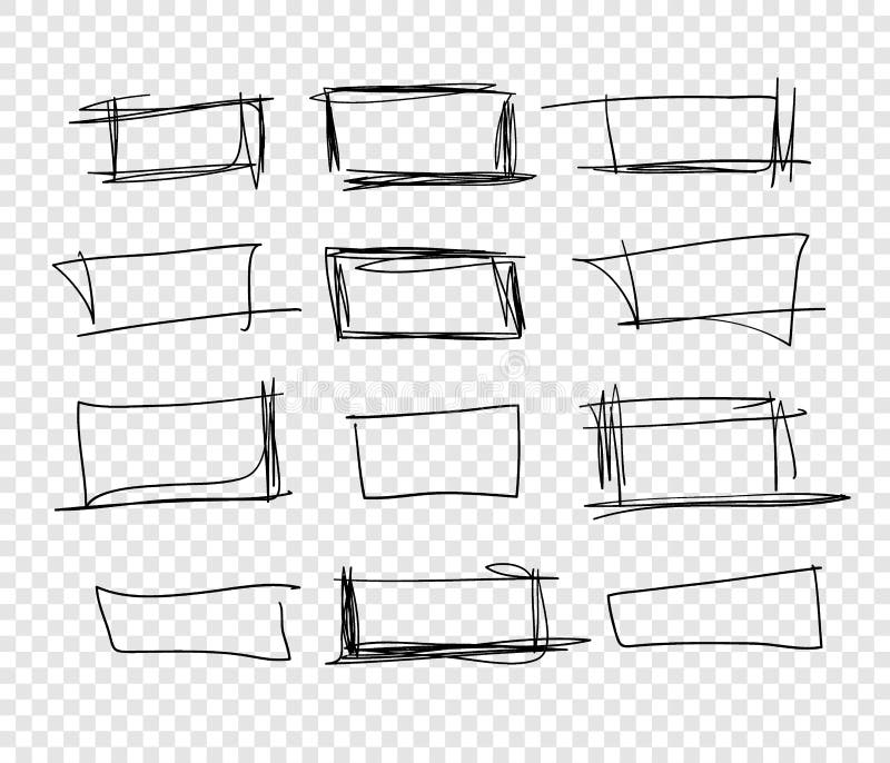 Squares Doodle Set Vector Stock Illustrations – 735 Squares Doodle Set ...