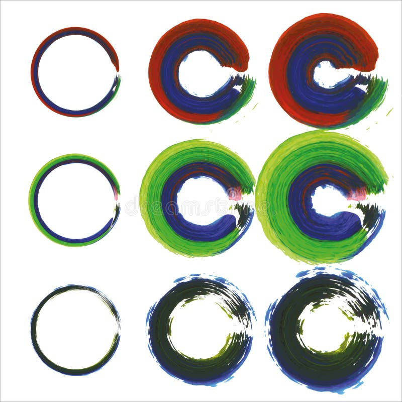 Hand Drawn Set of Objects. Sketch Hand Drawn. Speed Lines in Circle ...