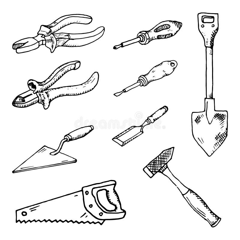 Doodles Construction Tools Stock Illustrations – 91 Doodles ...