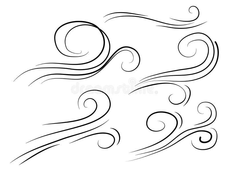 Doodle Wind Illustration Vector Handrawn Style Stock Vector ...