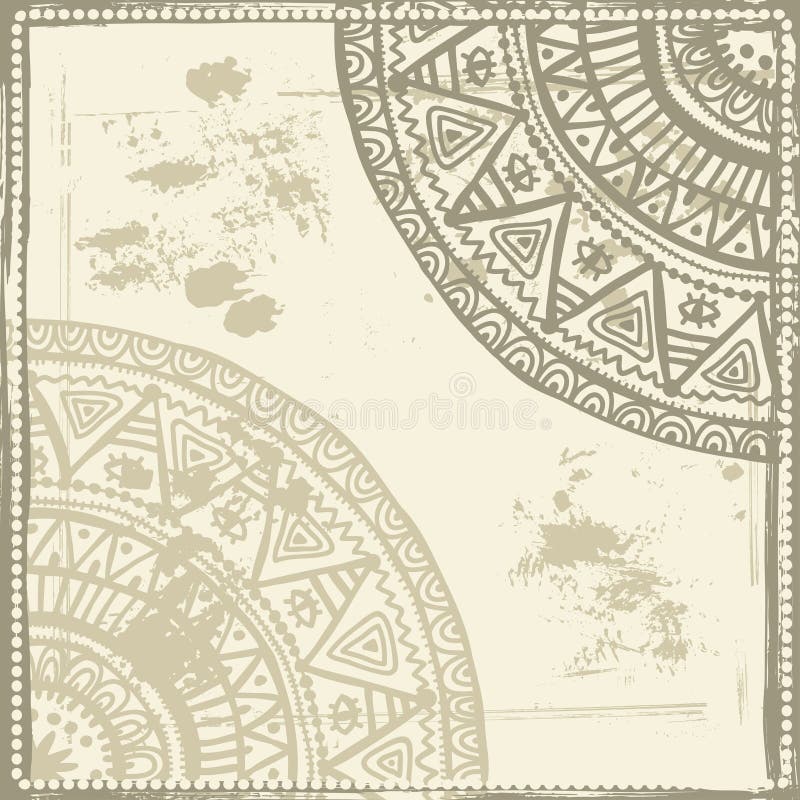 Hand Drawn Shabby Indian Backdrop Stock Vector - Illustration of ethnic ...