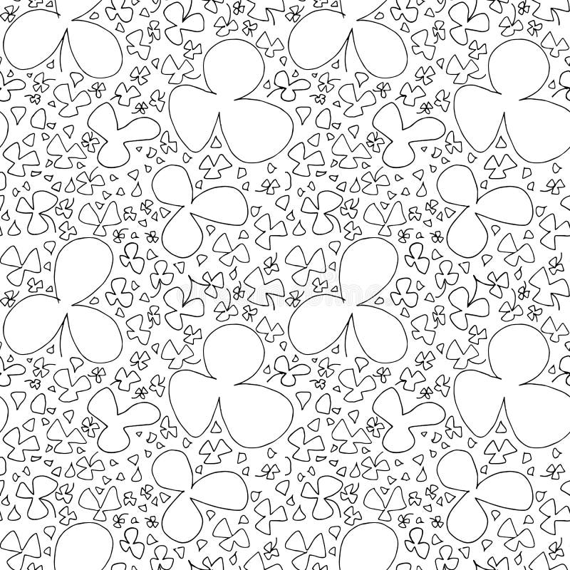 Hand Drawn Shamrock Vector Icon for St. Patrick Day Stock Illustration ...