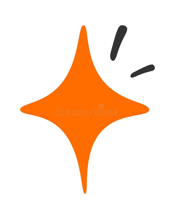 Hand Drawn Shape Flat Icon Simple Shining Star Pattern Stock Vector ...