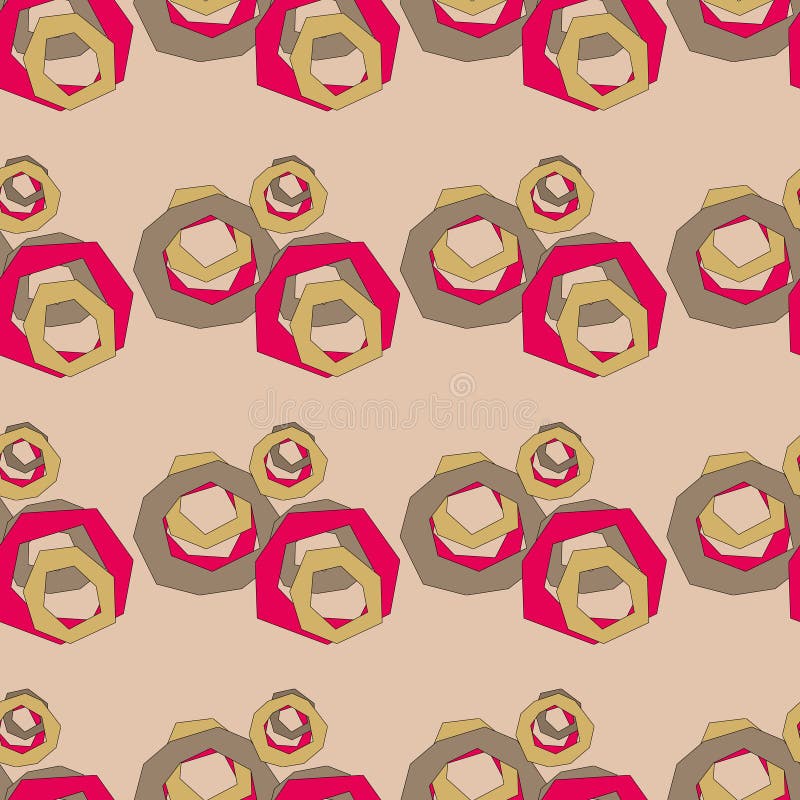 Hand Drawn Shapes on Beige Background. Stock Vector - Illustration of ...