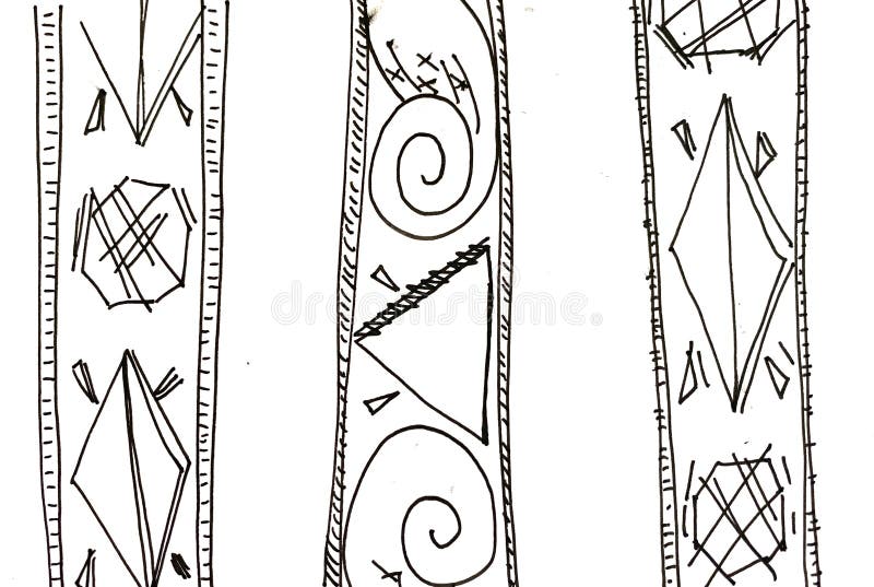 Hand Drawn Shapes and Simple Patterns Stock Vector - Illustration of ...