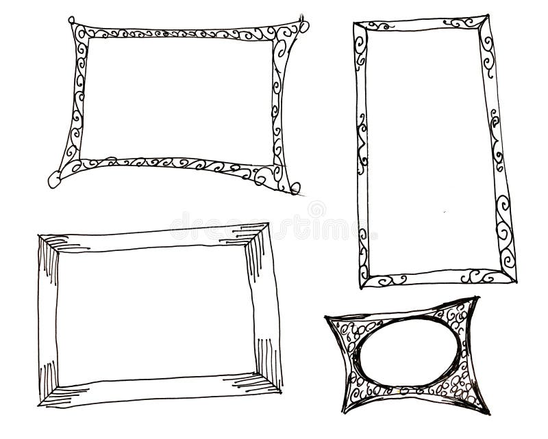 Hand Drawn Shapes and Simple Patterns Stock Illustration - Illustration ...