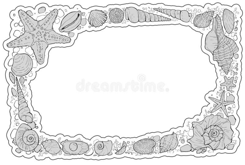 Shell frame stock illustration. Illustration of funny - 7524286