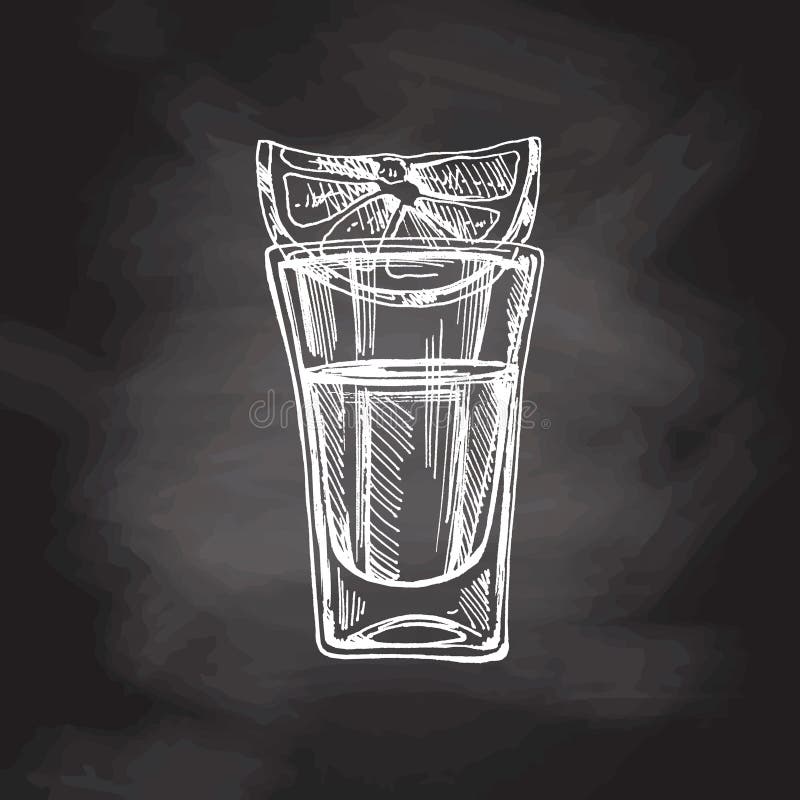 Tequila Shot Drawn Chalk Stock Illustrations – 63 Tequila Shot Drawn ...