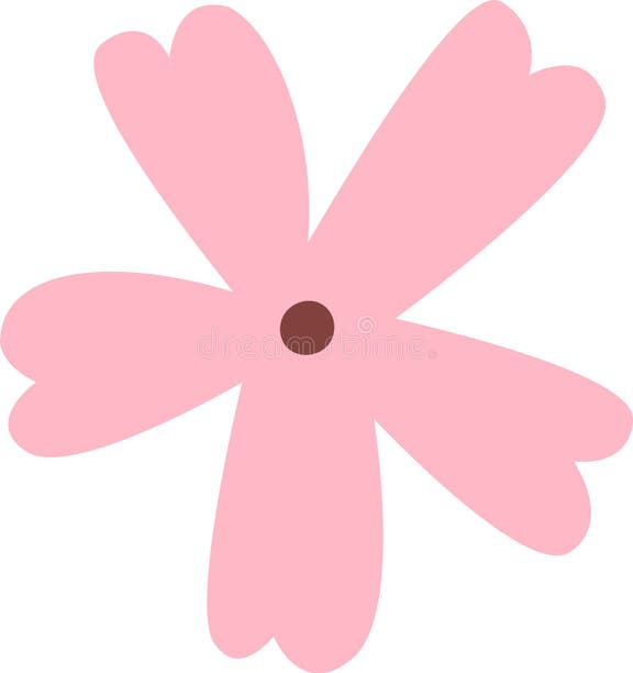 Hand Drawn Simple Flower stock vector. Illustration of blossom - 361682182