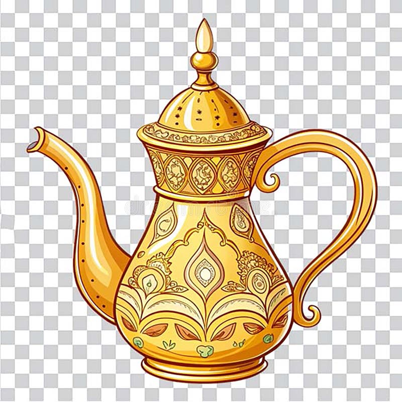 Hand Drawn Simple Yellow Arabic Stock Illustration - Illustration of ...