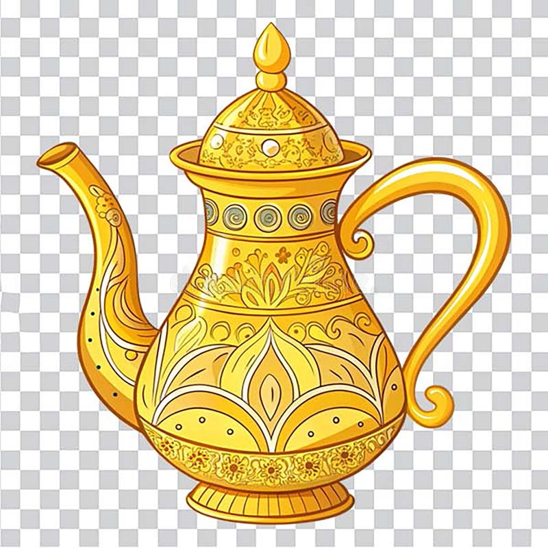 Hand Drawn Simple Yellow Arabic Stock Illustration - Illustration of ...