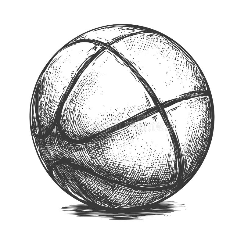 Hand-Drawn Sketch of a Basketball Ball: a Detailed Illustration Stock ...